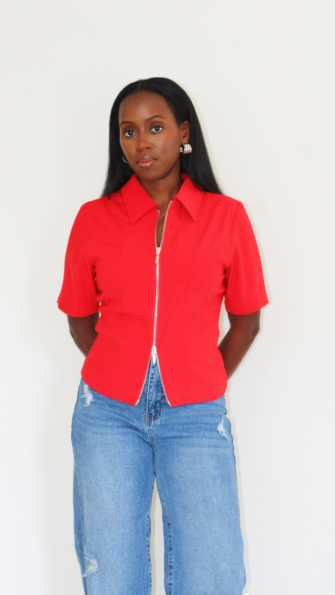 Celine Two-Way Zip Top – Demica Dair